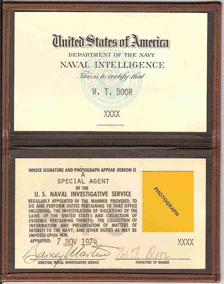 NIS Special Agent Credential 1974 | NCISA History Project